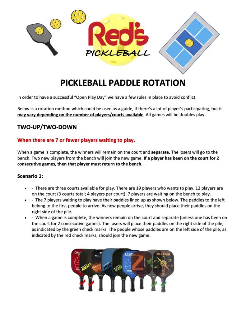 OPEN PLAY DAY – Paddle Rotation | Red Lerilles